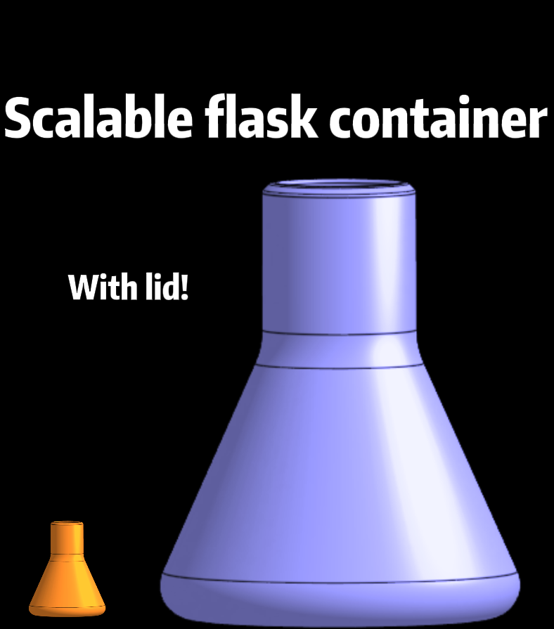 Scalable flask with lid by TheMiniMaker | Download free STL model ...