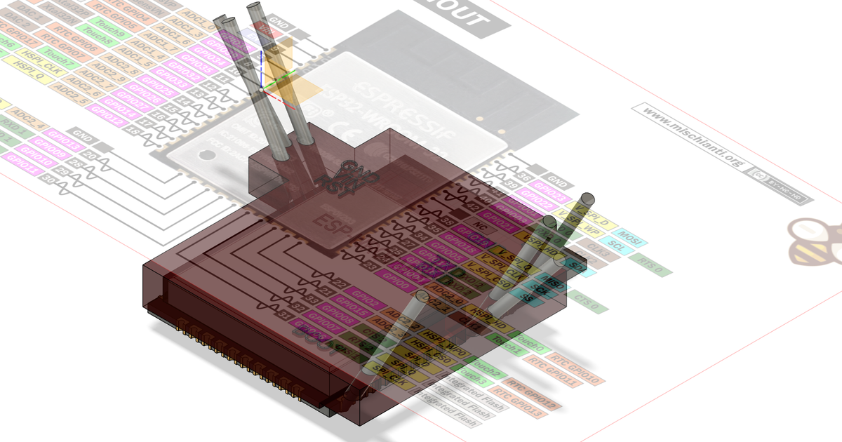 Programming jig for ESP32 Wroom modules by Rambo | Download free STL ...