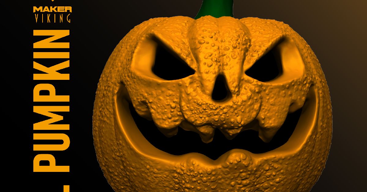 Evil Pumpkin for Halloween by MakerViking | Printables Store