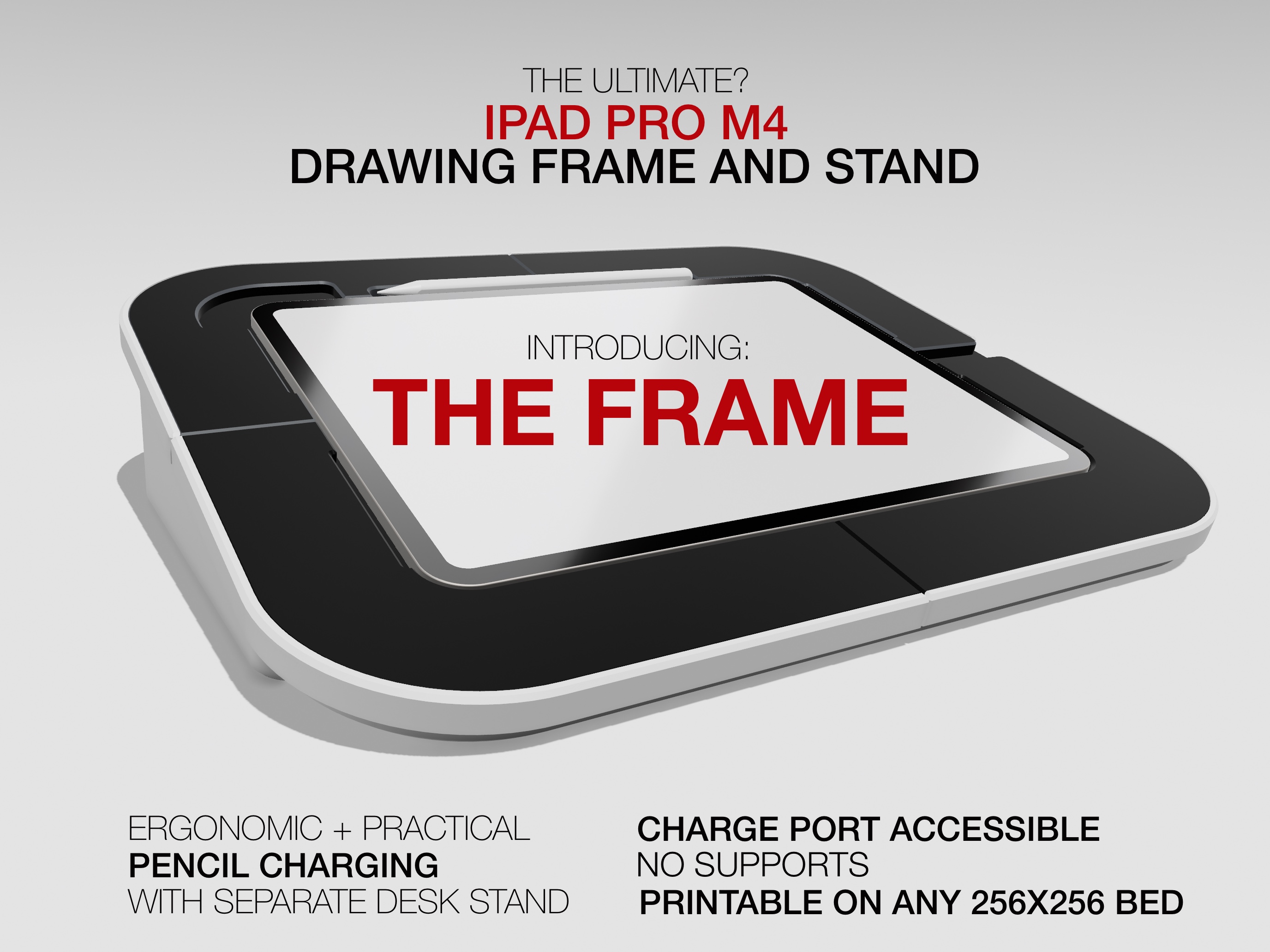 iPad Pro drawing frame and stand: THE FRAME by Wouter | Download free ...