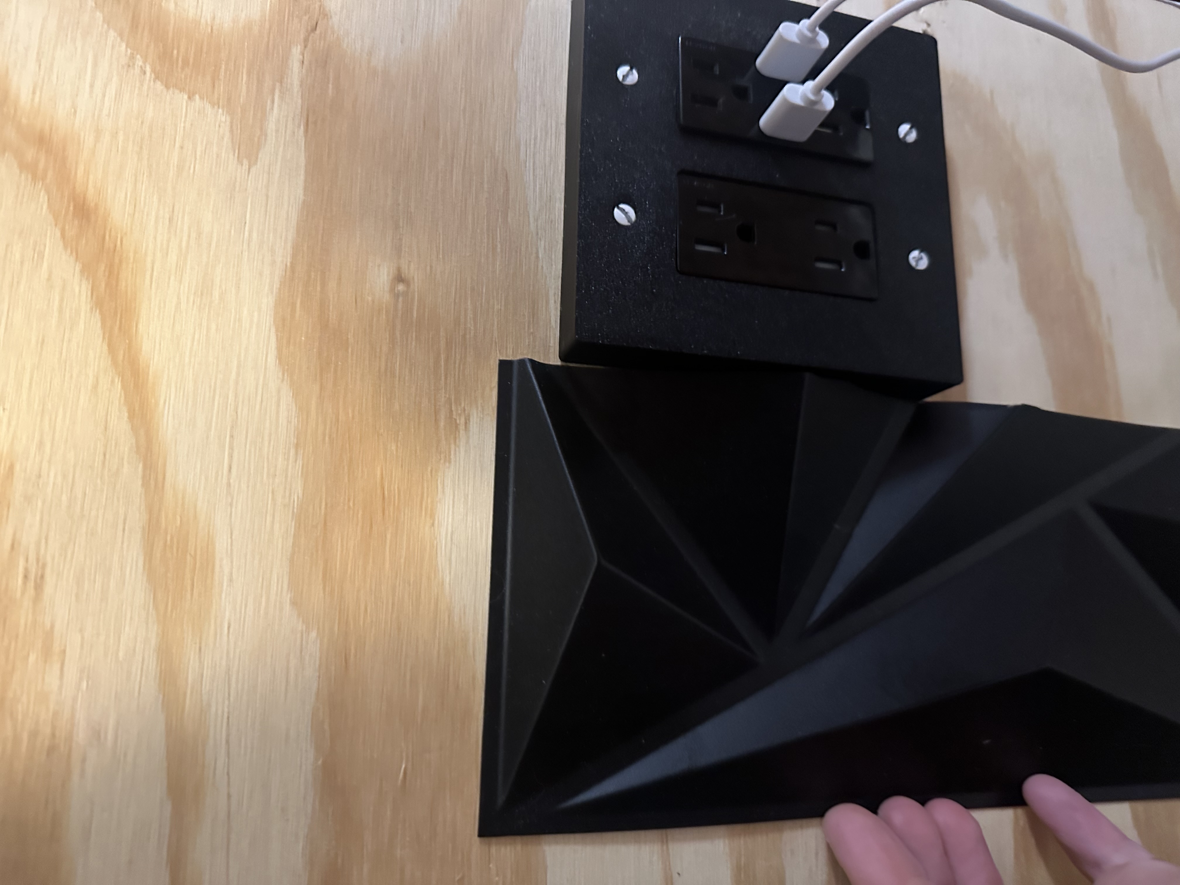 Dual Outlet Protuding Cover (For Raised backsplash or 3D Design Tile ...