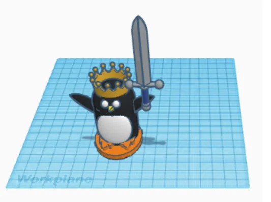 Penguin King for Chess set by YzMxer99 | Download free STL model ...