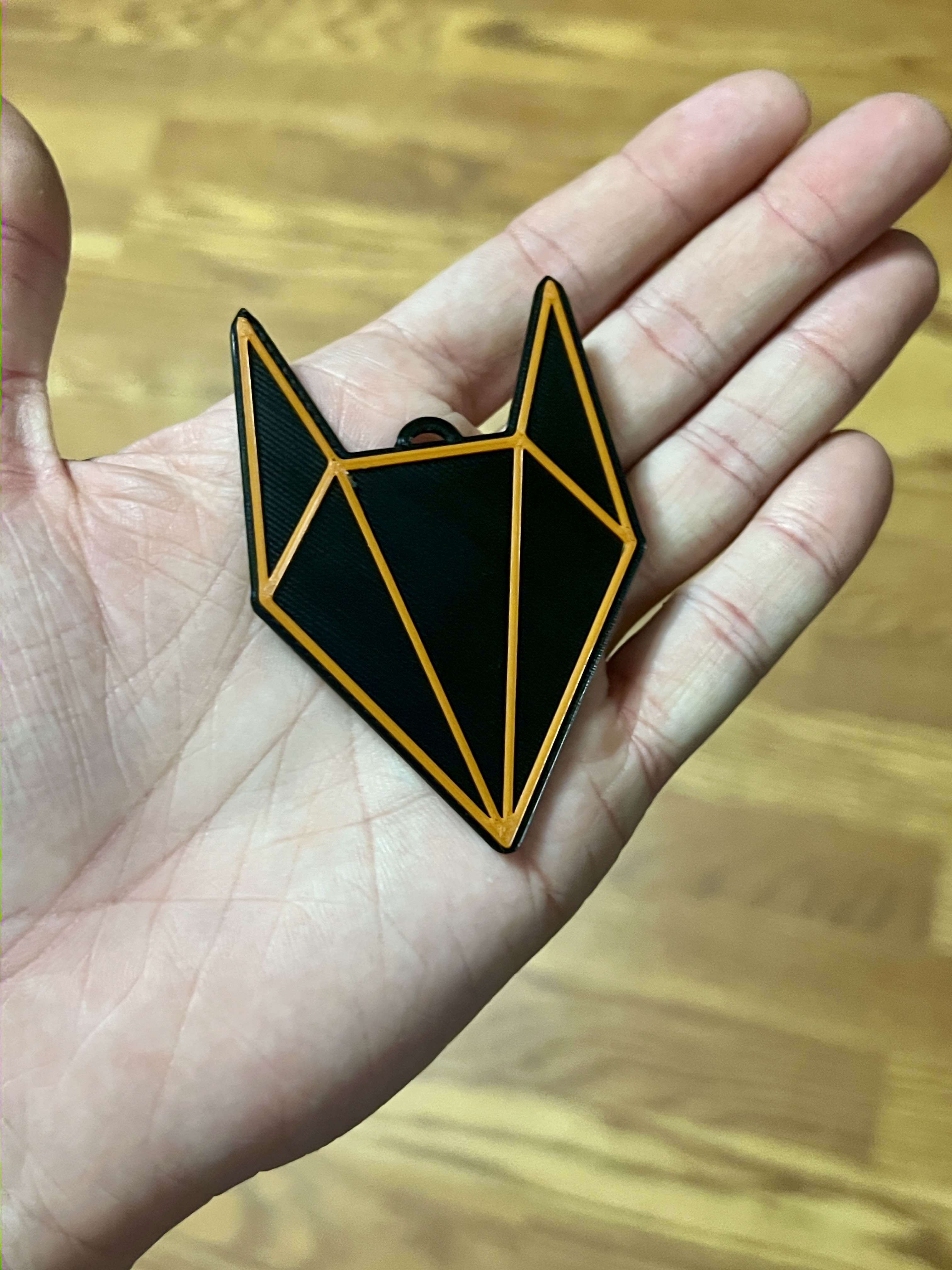 Geometric Fox Keychain by Ryn. | Download free STL model | Printables.com