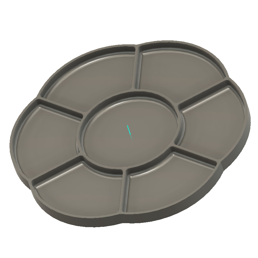 7-well paint palette by takwah | Download free STL model | Printables.com