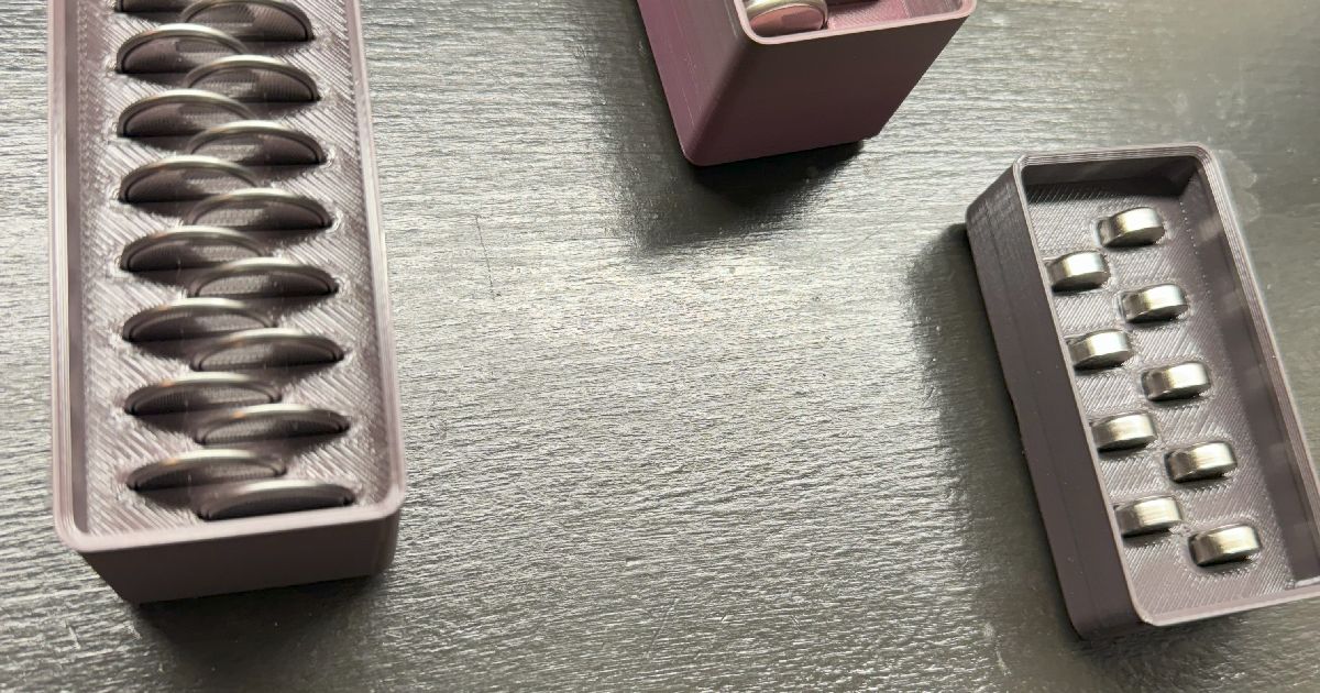 Gridfinity Coin Battery Holders by PrintasaurusRex | Download free STL ...