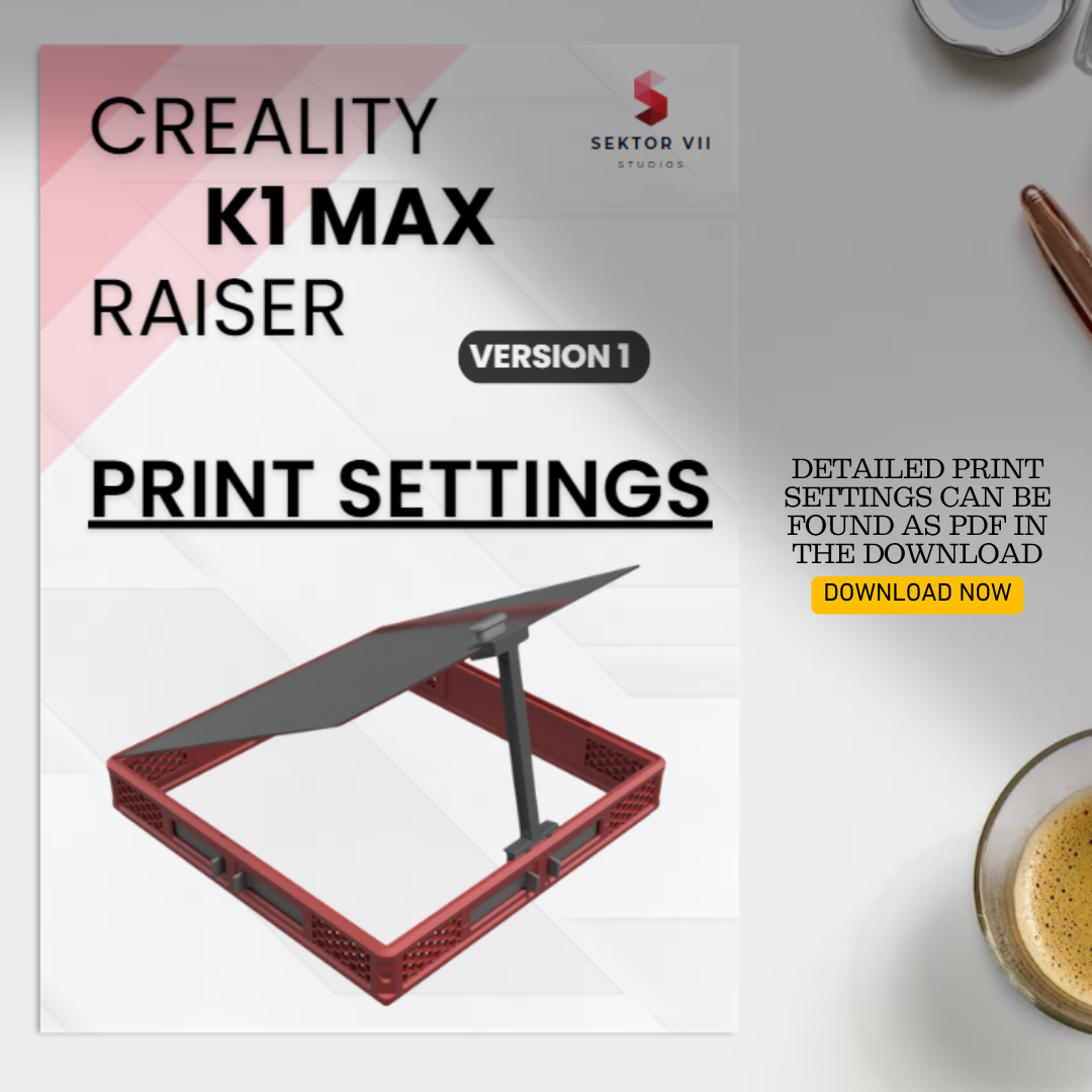 CREALITY K1 MAX RAISER / LID EXTENSION / RISER / TOP COVER / UPGRADE ...