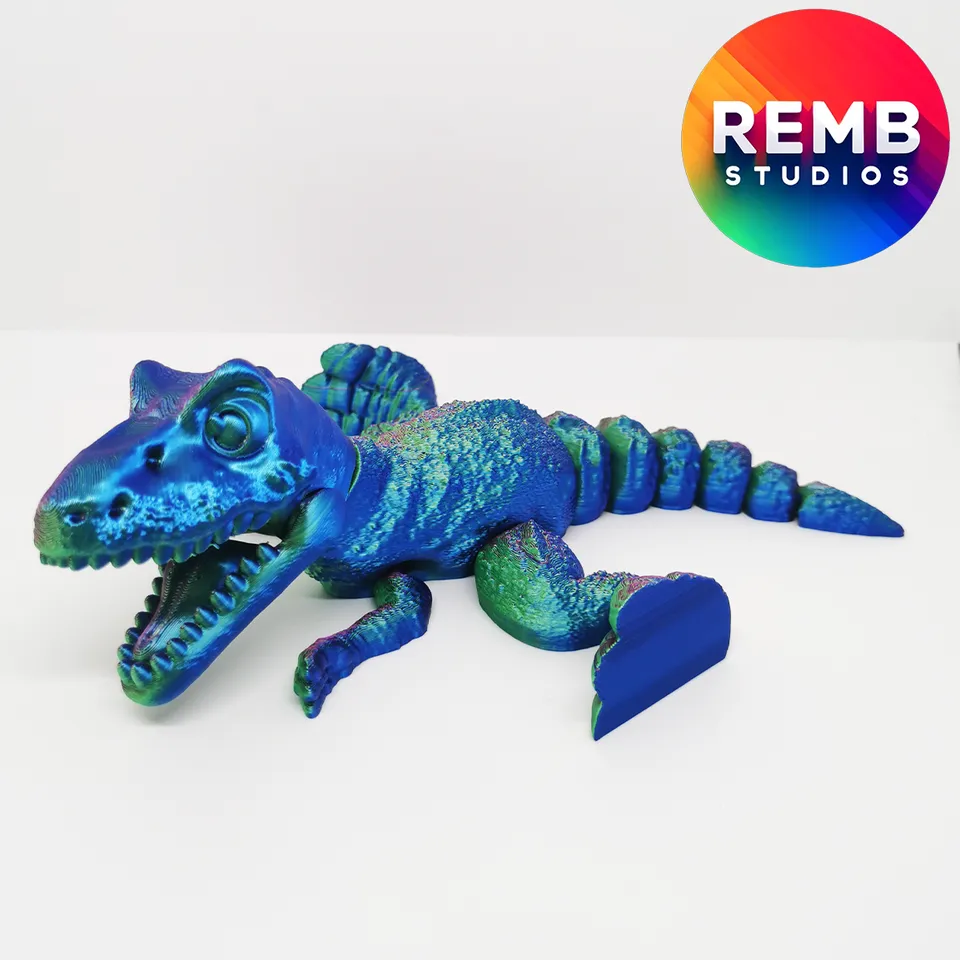 Flexi T-Rex Dinosaur | Articulated Trex NO support by Remb Studios | Download free STL model ...