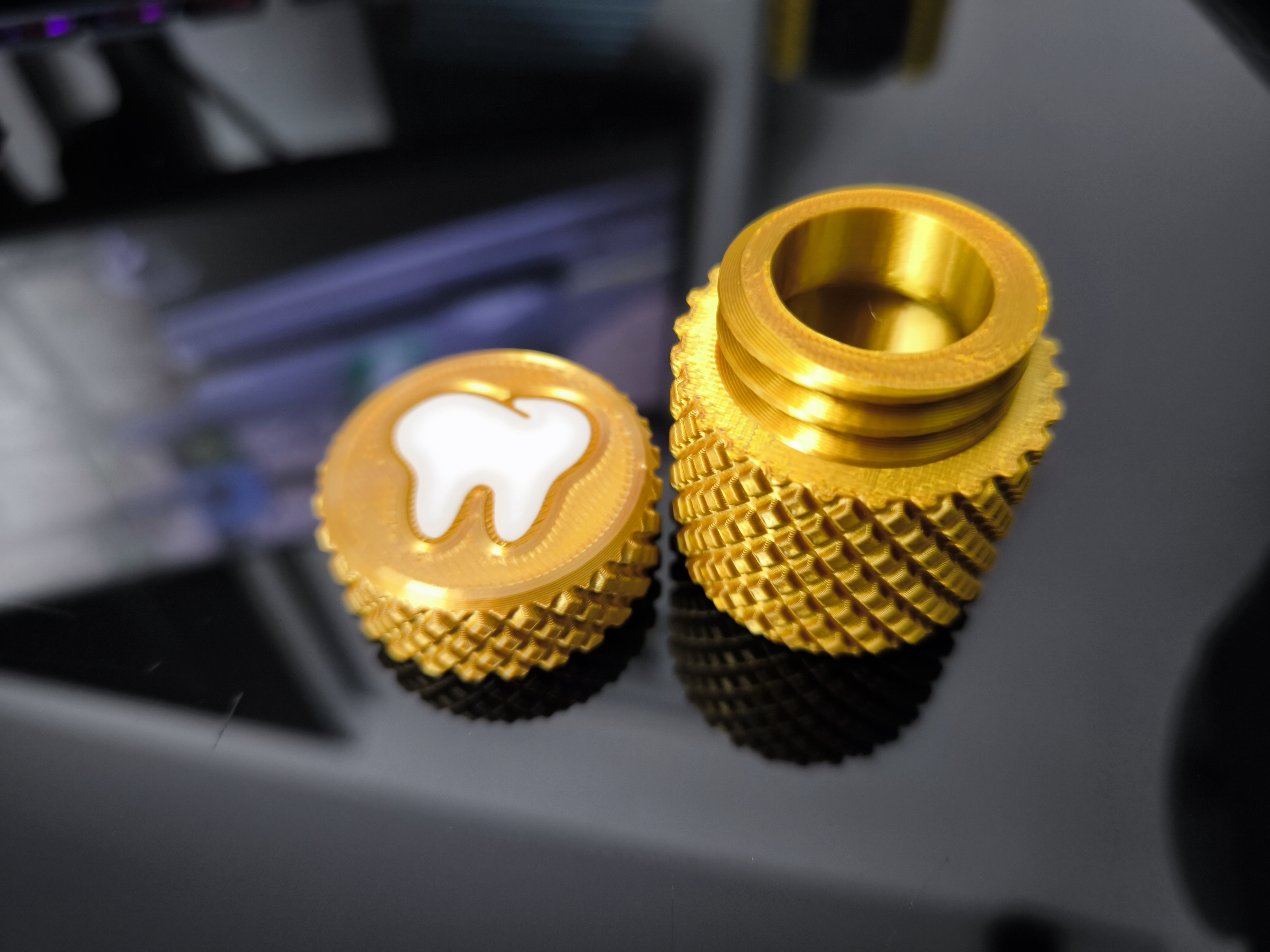 Knurled Container Tooth Edition by Adrian@3DPrintMasters | Download ...