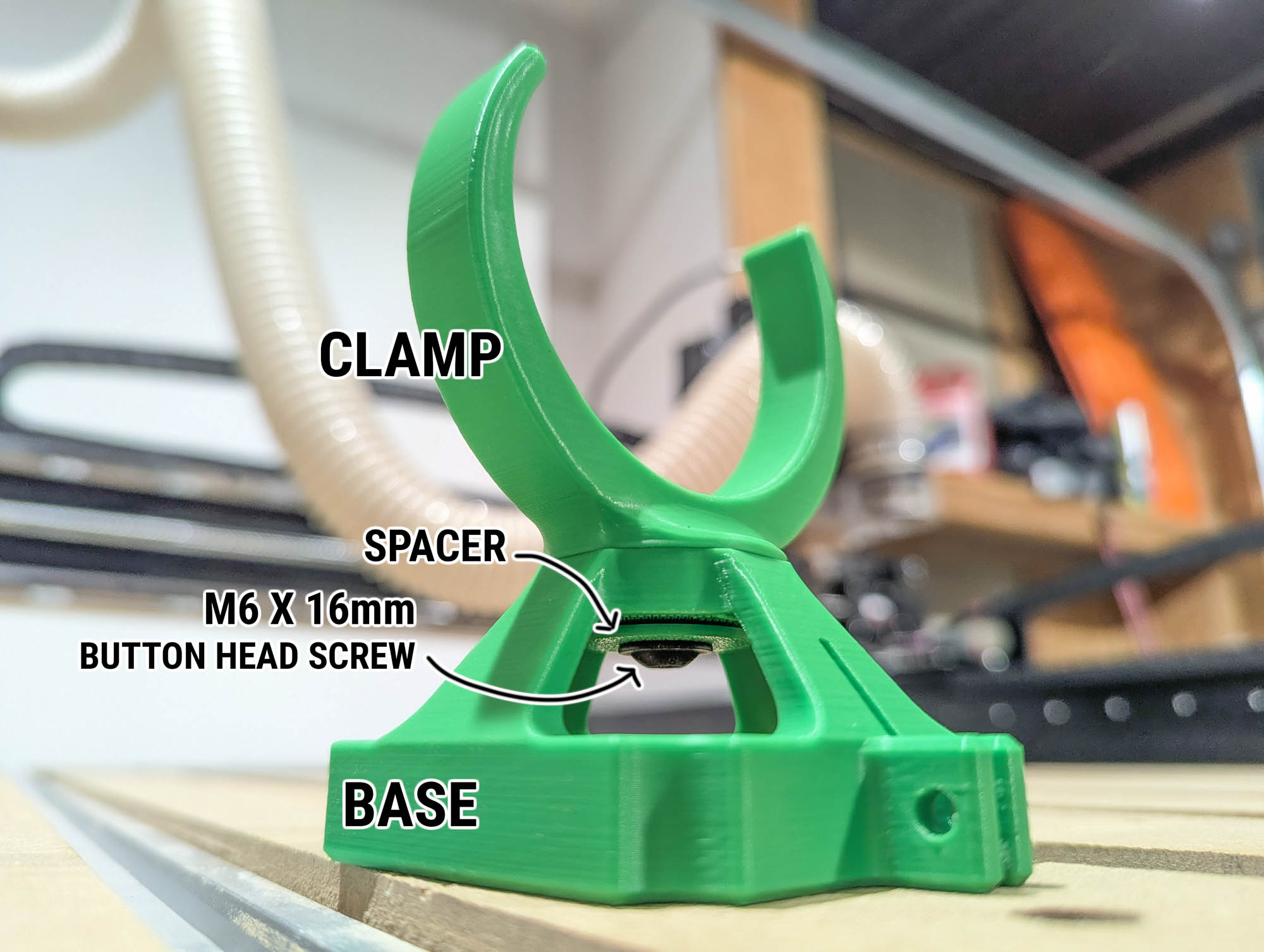 Shapeoko HDZ Z-Stepper Gimbal Mount for 2.5-inch Dust Hose by ...