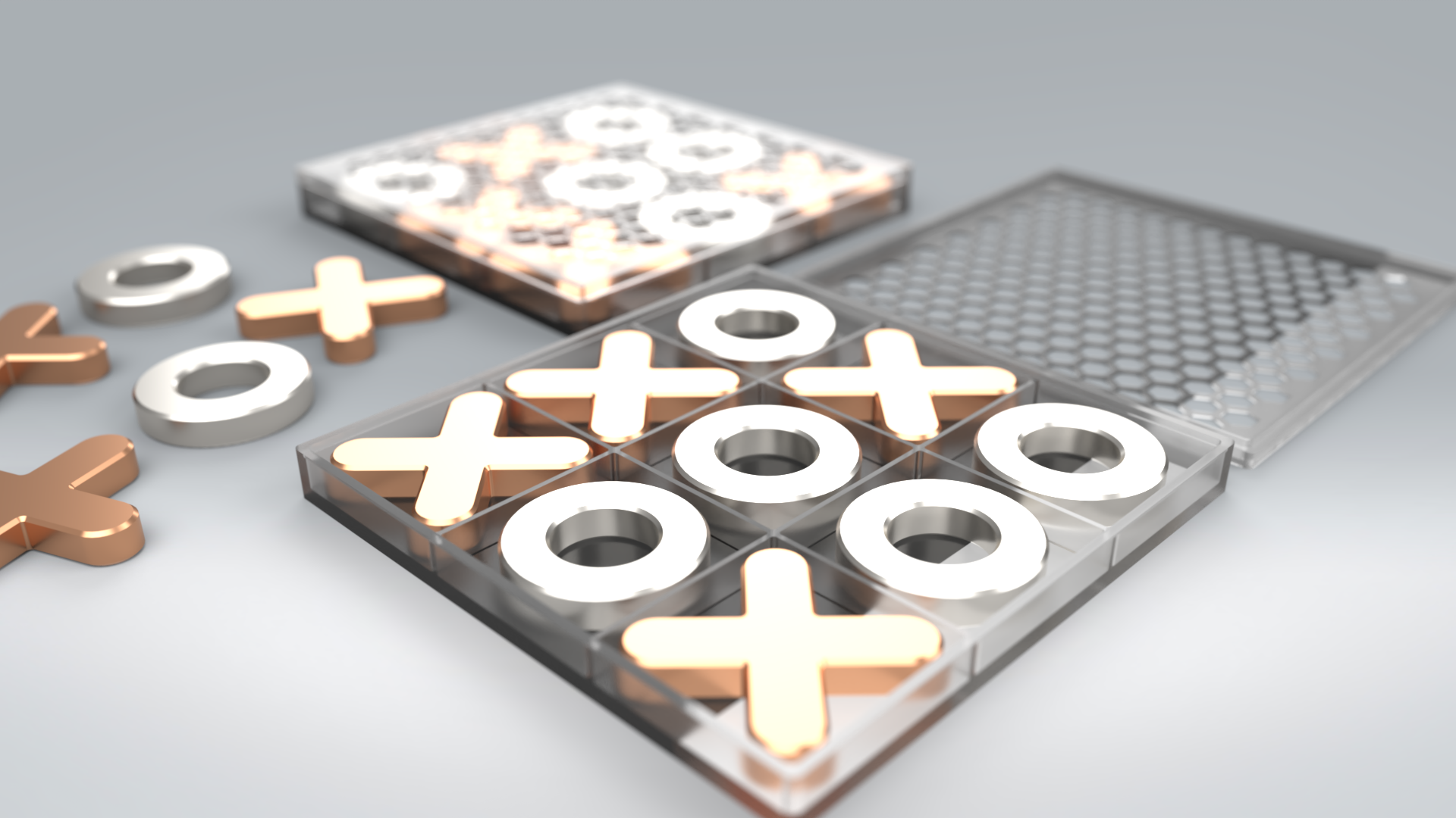 Tic-Tac-Toe Game Set (Easy To Print) by Firstlayer Oy | Download free STL model | Printables.com