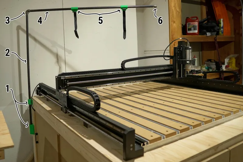 DIY Swing Arm for CNC Dust Collection (Shapeoko) by FarOutRide ...