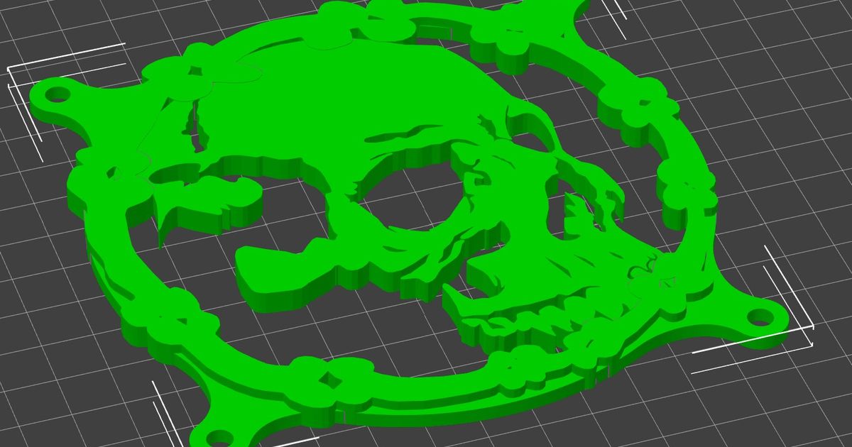 Bone Grill with skull by kewtd | Download free STL model | Printables.com