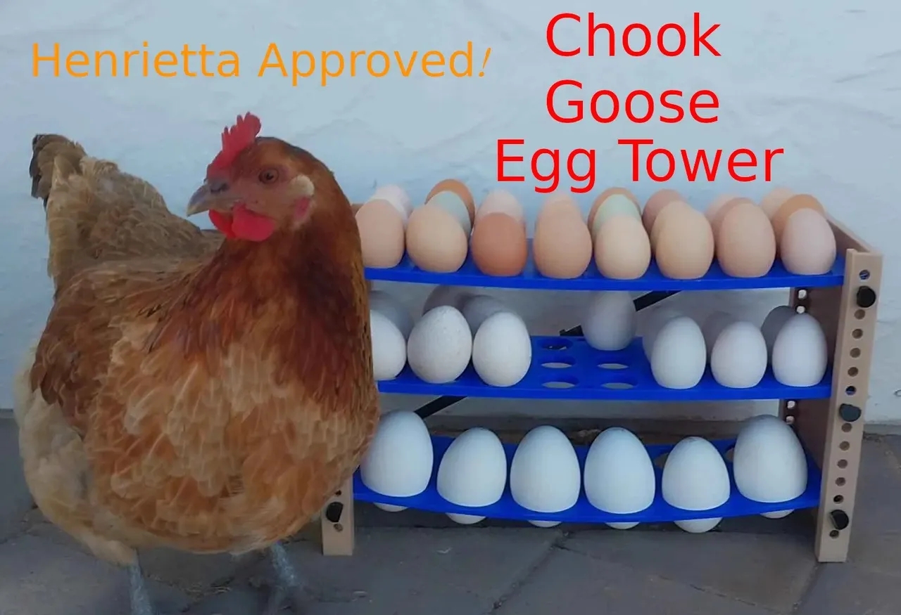 Chook and Goose Egg Tower by aussie-printing | Download free STL model ...