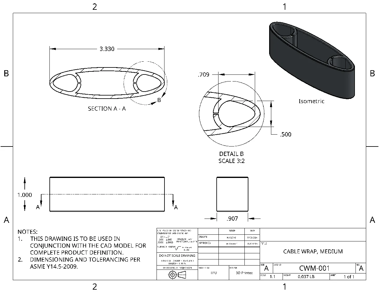 Cable Wrap by H. Olivas | Download free STL model | Printables.com