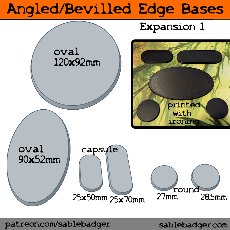 Mini Bases - Beveled edges - Multiple sizes/shapes by Sablebadger 3D | Download free STL model ...