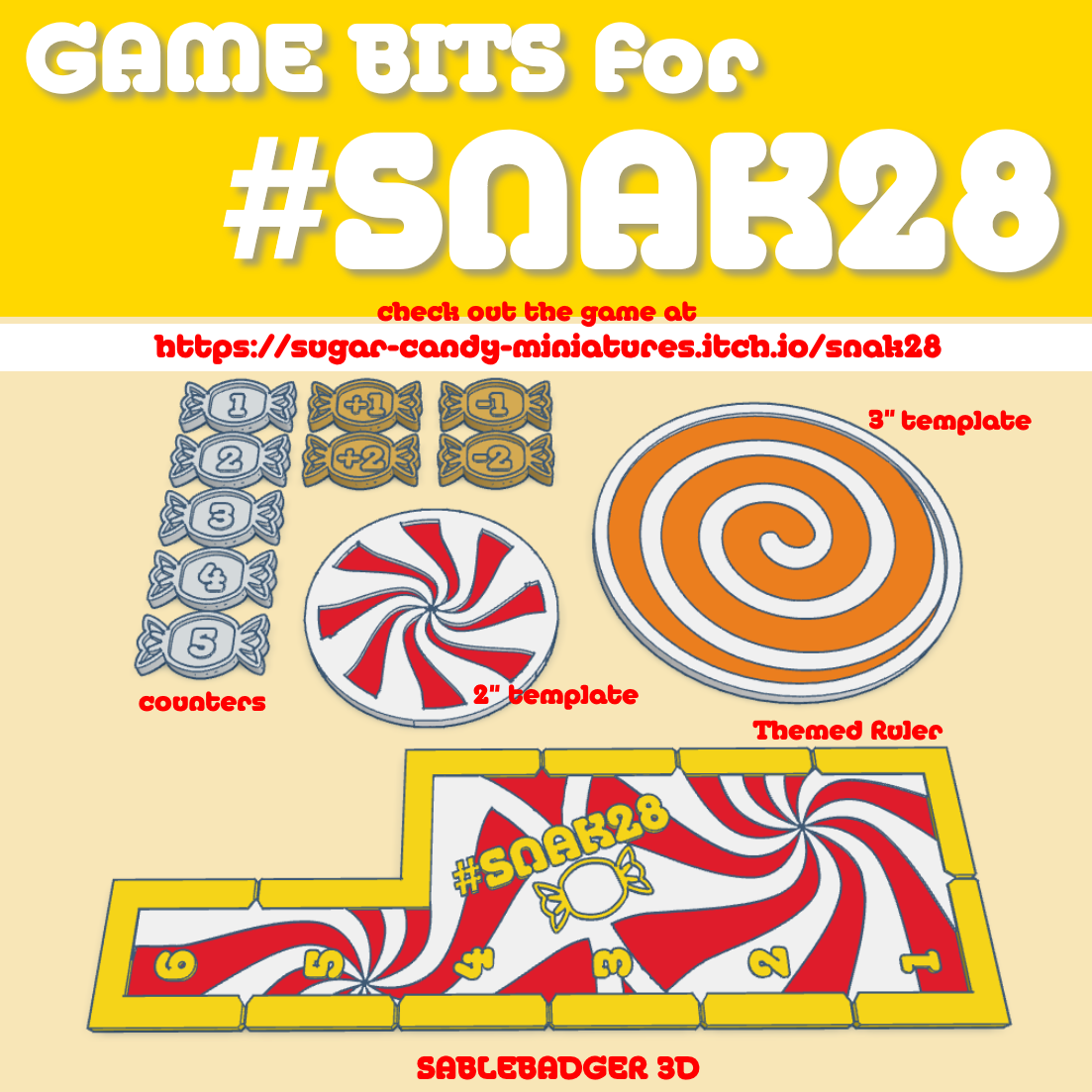 Game tokens for Snak28 by Sablebadger 3D | Download free STL model ...