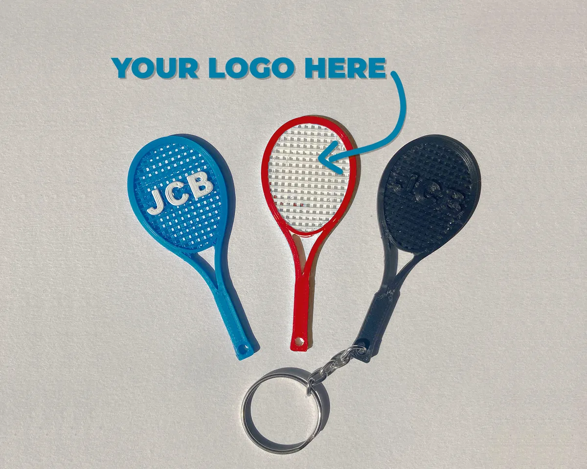 tennis racket keychain by raspberry | Download free STL model ...