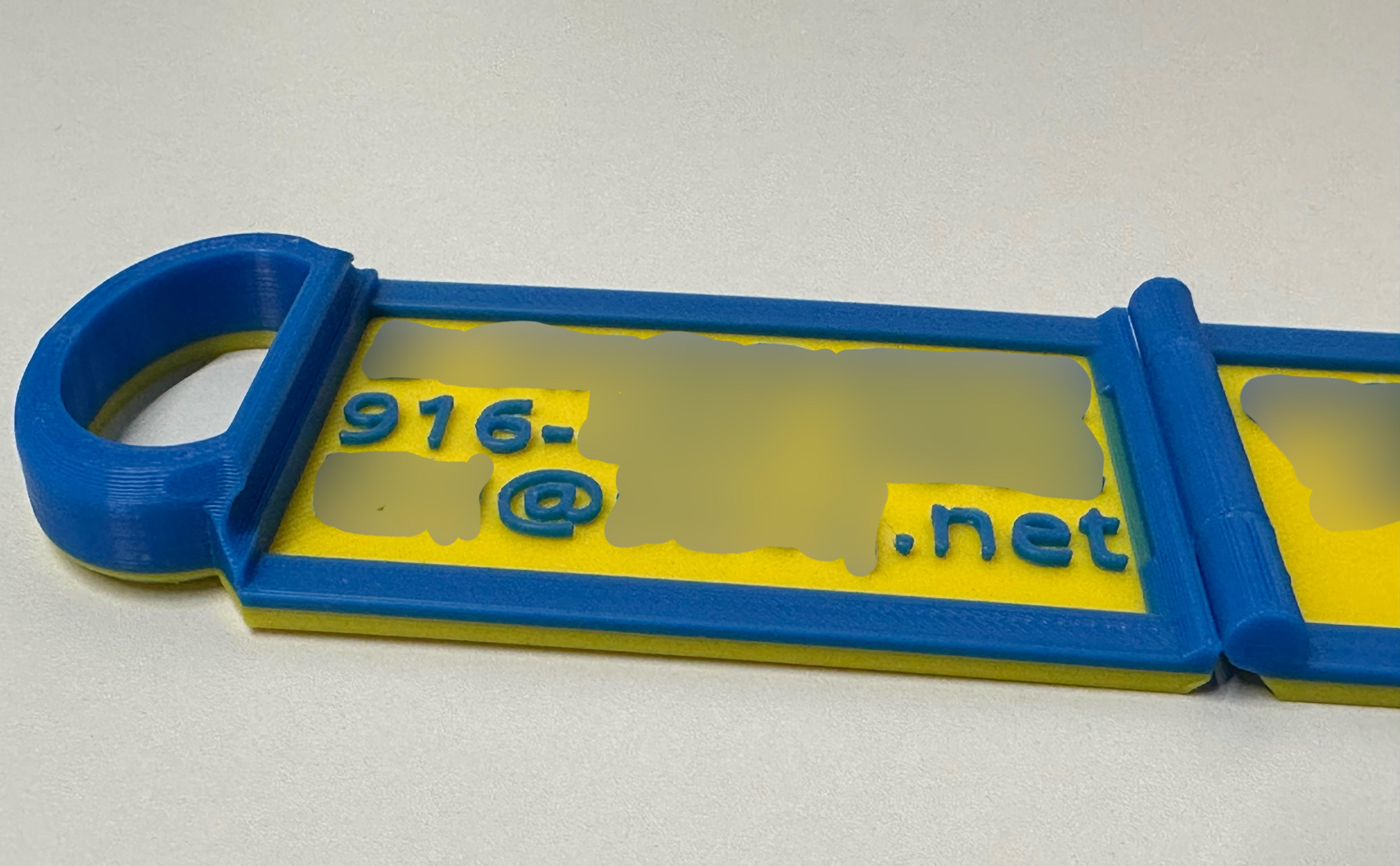 Luggage Tag with Hinge by thczv | Download free STL model | Printables.com