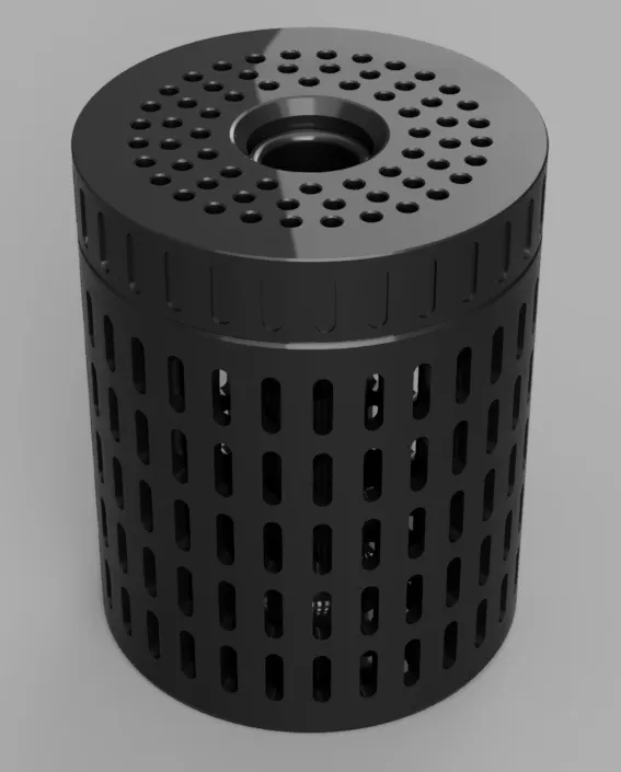 Aerated container for silica gel - Filament spool desiccator by Nima ...