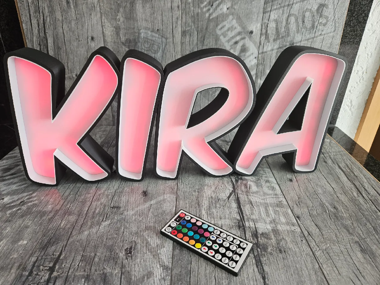 KIRA LED Namenslampe, Name Lamp by Otti | Download free STL model ...