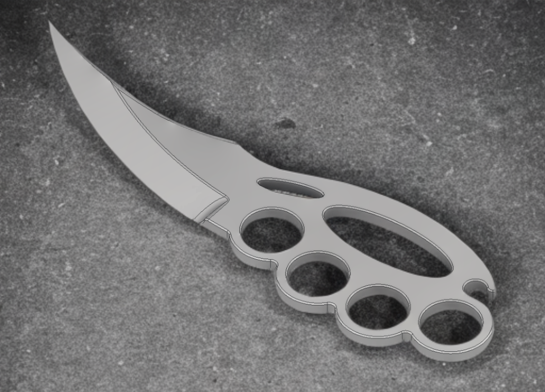 Knife with Knuckle Duster Handle por FileForge | Descargar modelo STL ...