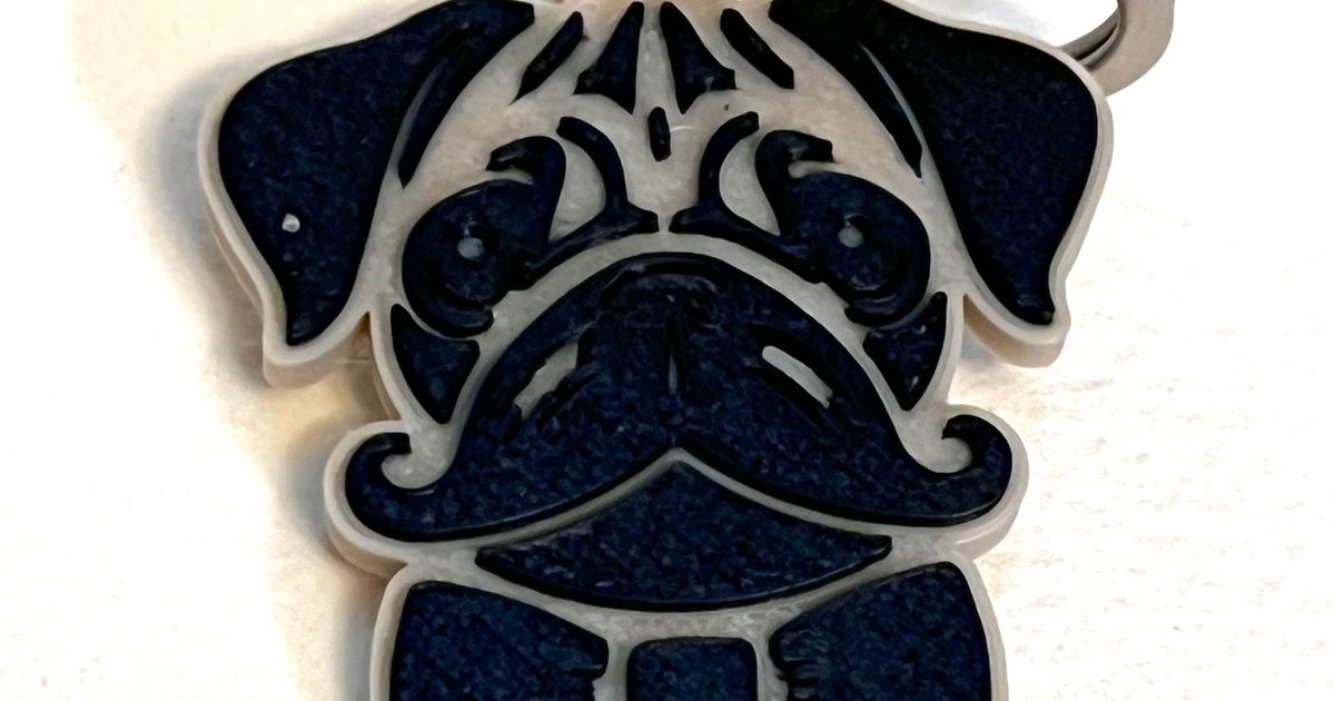 The Gentleman Pug Keychain by Delerium | Download free STL model ...