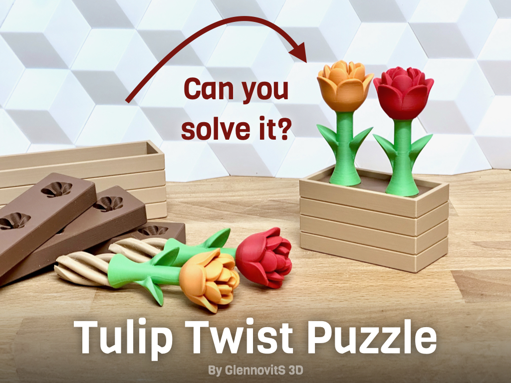 Tulip Twist Puzzle (decor/flower styled helix puzzle gift) by ...