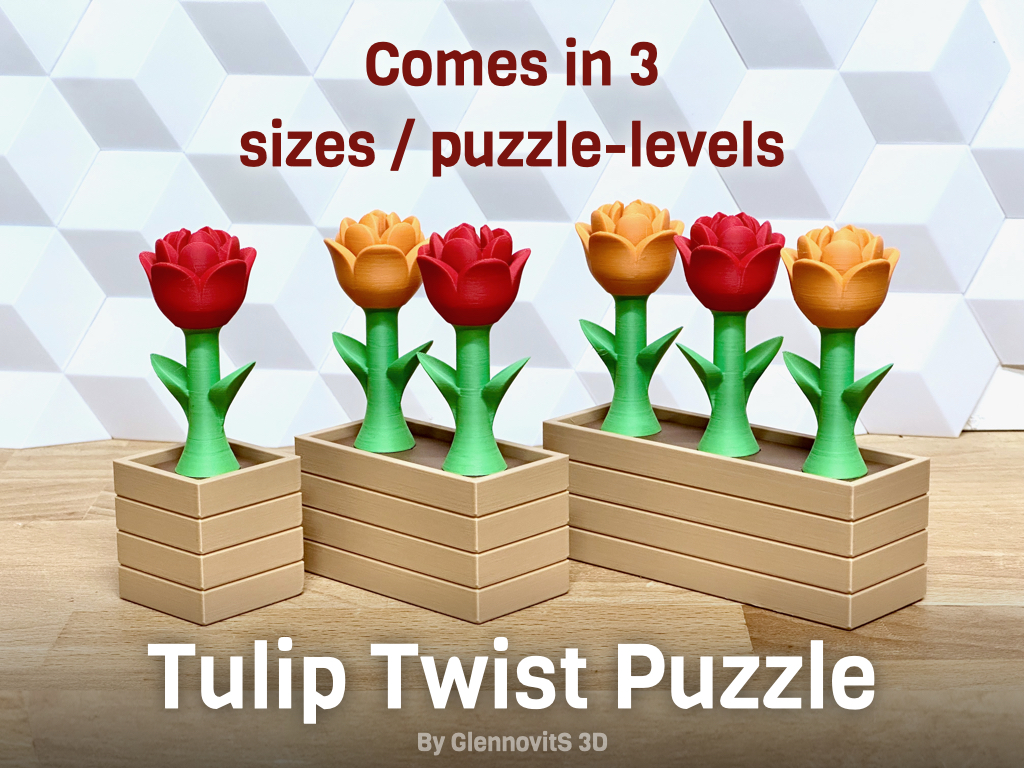Tulip Twist Puzzle (decor/flower styled helix puzzle gift) by ...