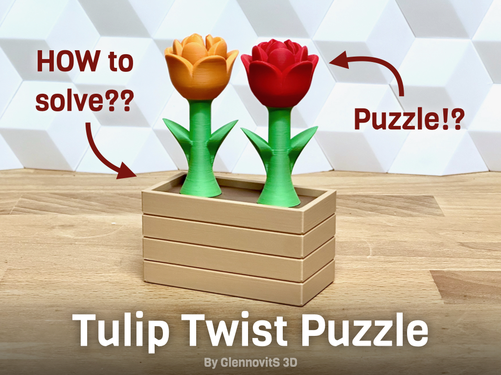 Tulip Twist Puzzle (decor/flower styled helix puzzle gift) by ...