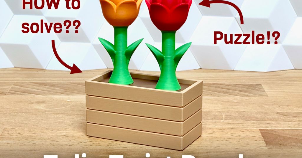 Tulip Twist Puzzle (decor/flower styled helix puzzle gift) by ...