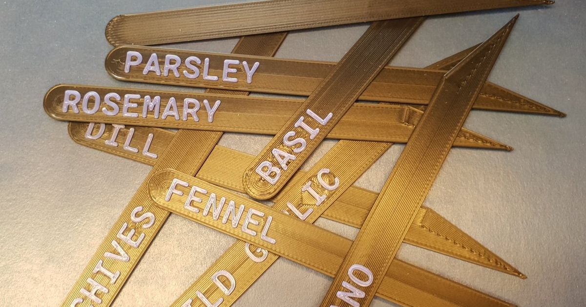 plant label generator por yahbluez | Descargar modelo STL gratuito ...