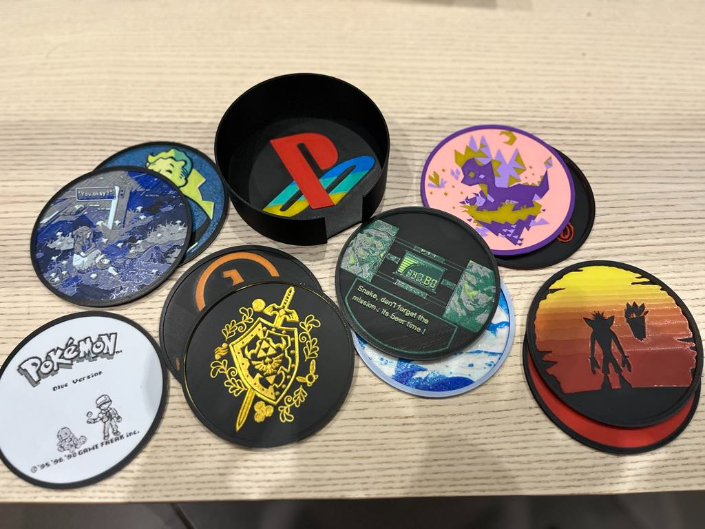 Video games 90's coasters + holder by MQYO | Download free STL model ...
