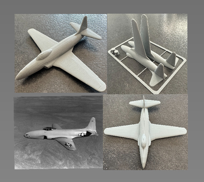 Lockheed P-80 Shooting Star kit card by MM | Download free STL model ...