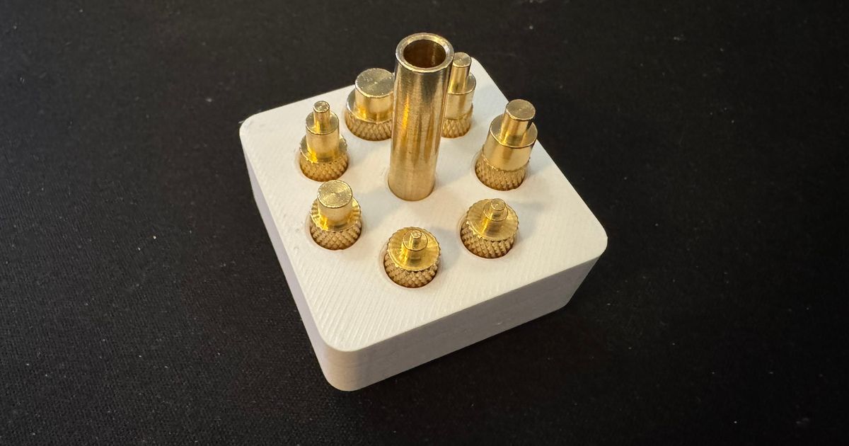 Gridfinity heat-set insert tip holder by wrooty | Download free STL model | Printables.com