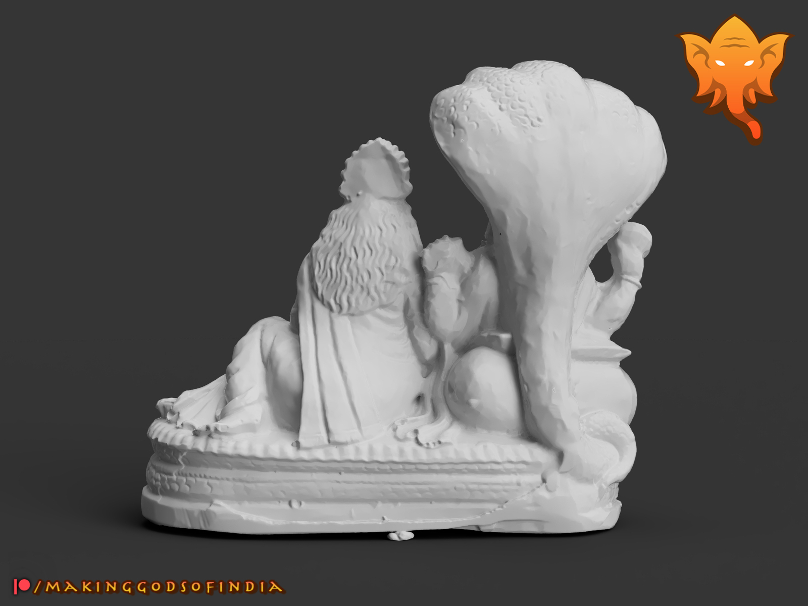 Vishnu & Lakshmi resting on the Divine Snake Sesha by Vedic Futura ...