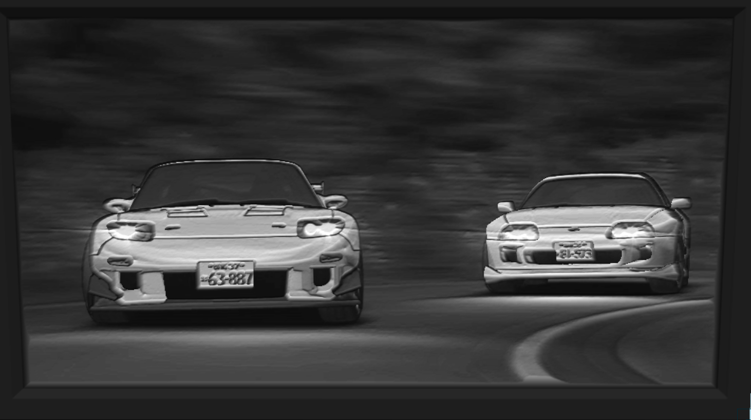 Rx-7 vs Supra (Initial D Lithophane) por uowxs | Descargar modelo STL ...