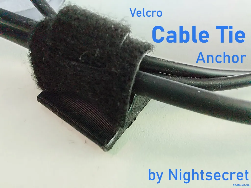 Velcro Cable Tie Anchor by Nightsecret | Download free STL model ...