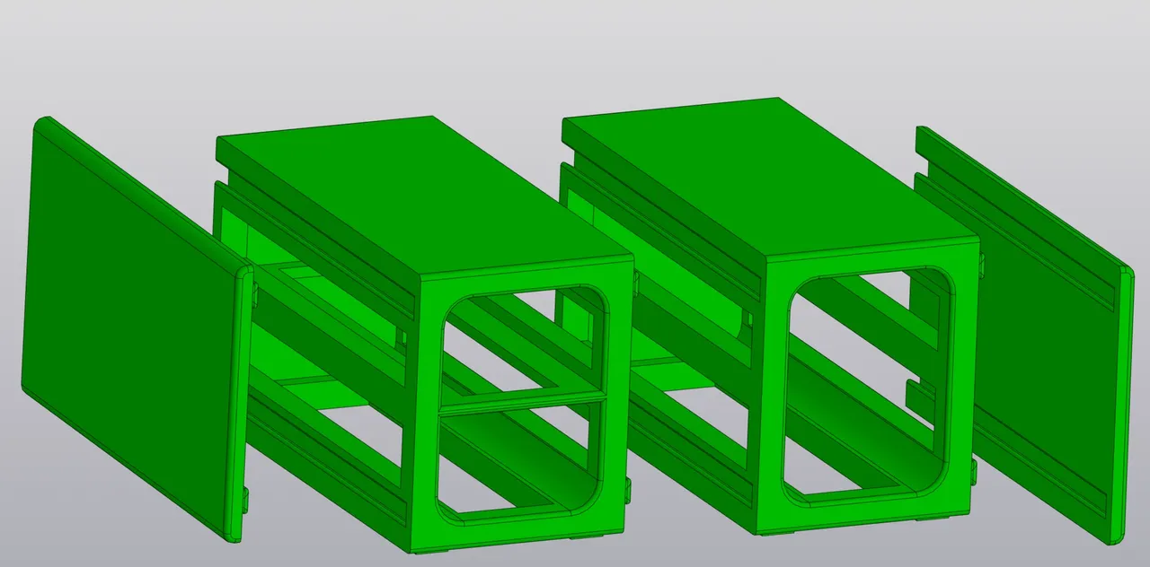 Modular Monitor Stand with Drawers by Artemi | Download free STL model ...