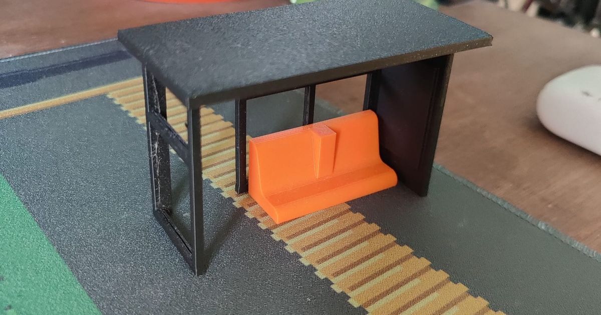Mini Bus Stop Model (No Supports) by LousBoards | Download free STL ...