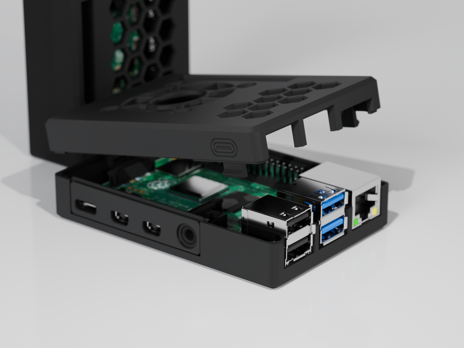 Raspberry Pi 4B Case - Configurable by StealthNode | Download free STL ...