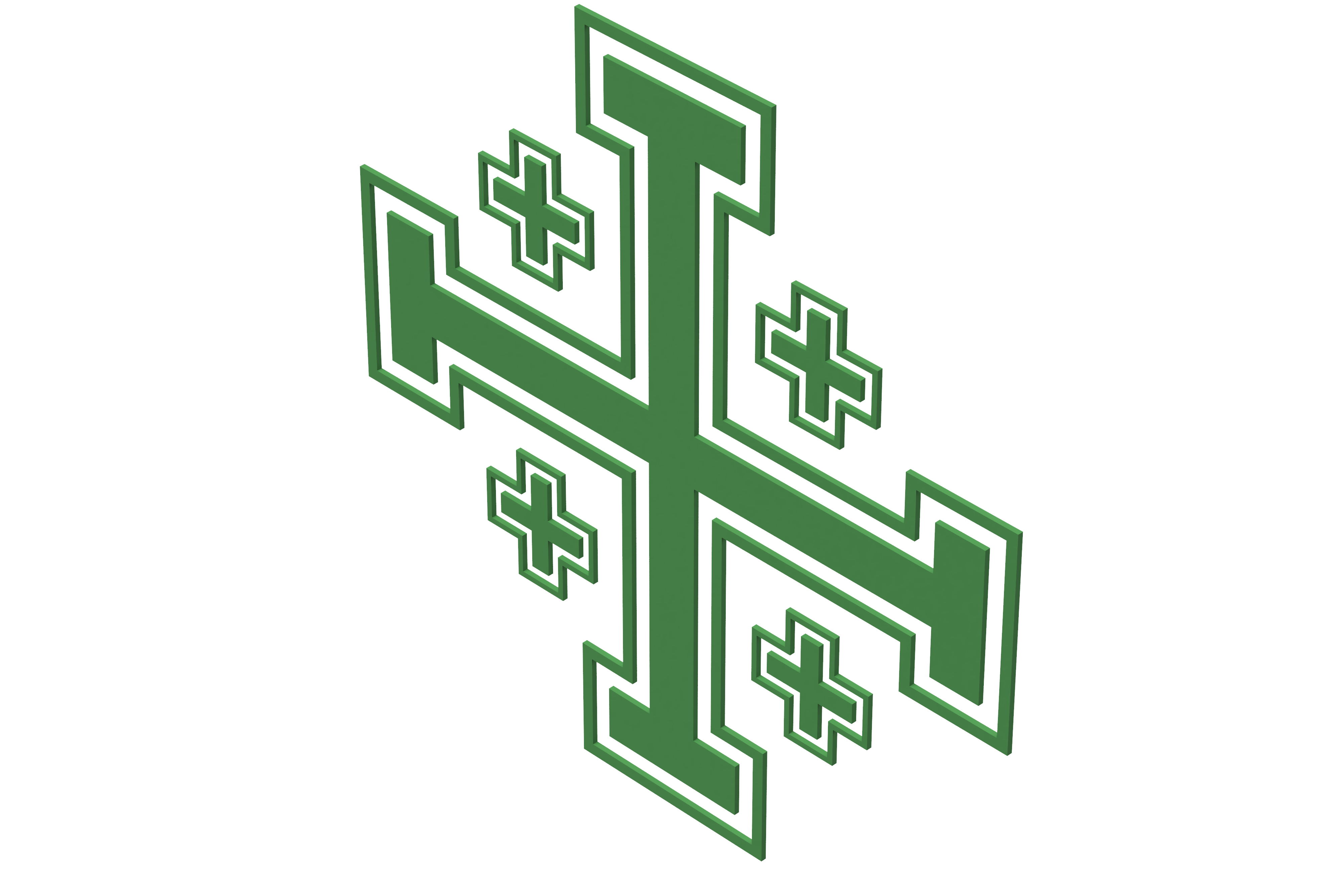 Jerusalem Cross (framed) by Liturgical 3D | Download free STL model ...