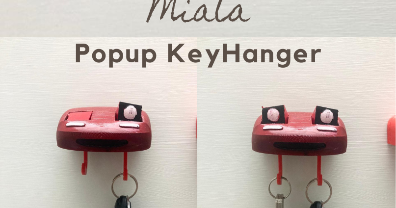 DOUBLE HOOK- Miata POPUP Headlights Keyhanger by Modeluxe3D | Download ...