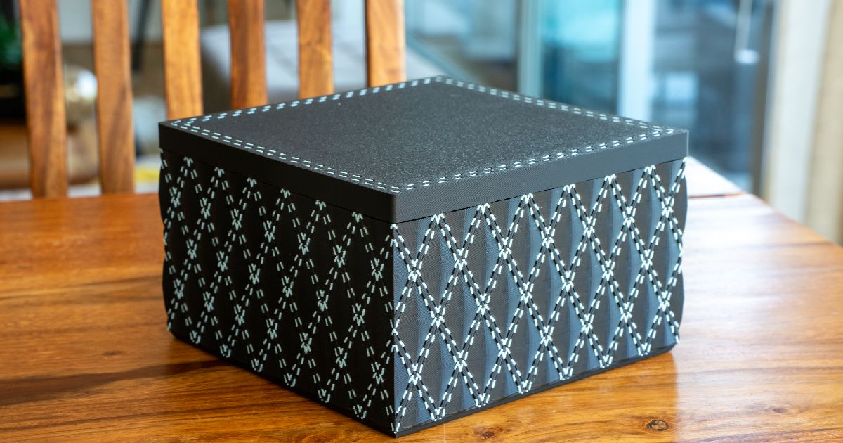 Diamond stitched box by BingoDesigns | Download free STL model ...