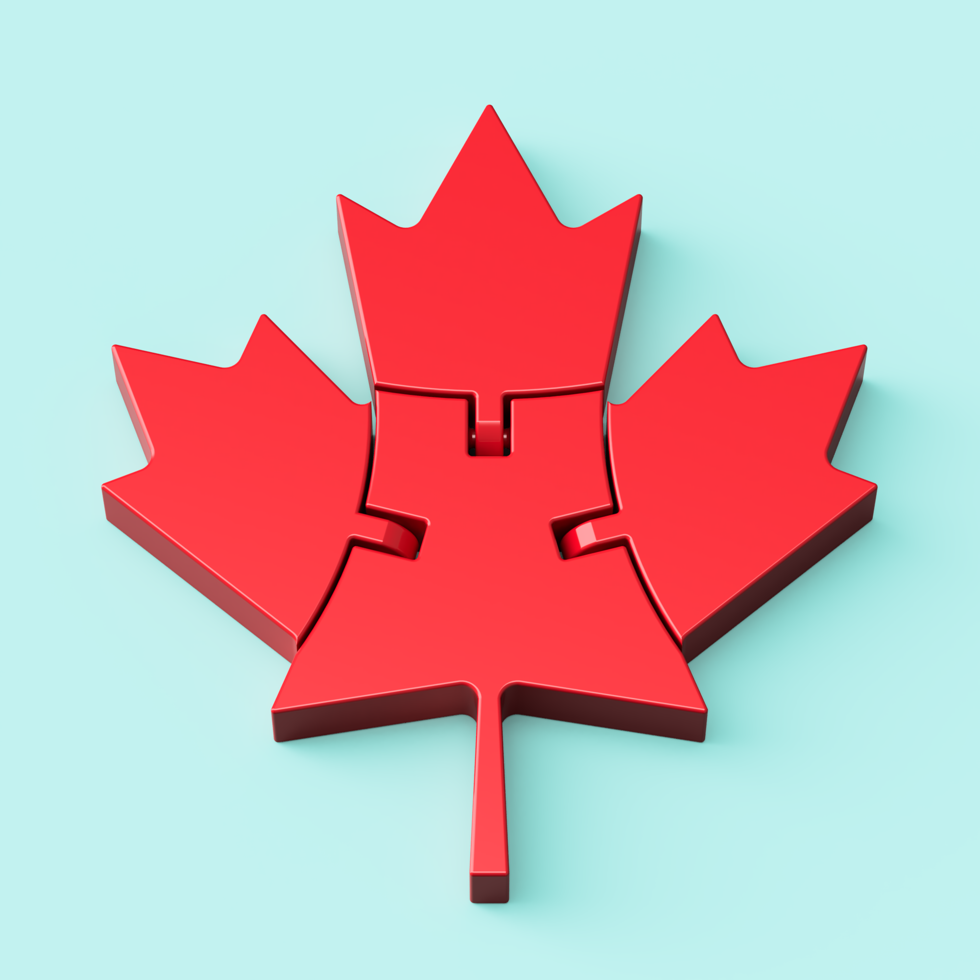 Articulated Canadian Maple Leaf von Form 3D | Kostenloses STL-Modell ...