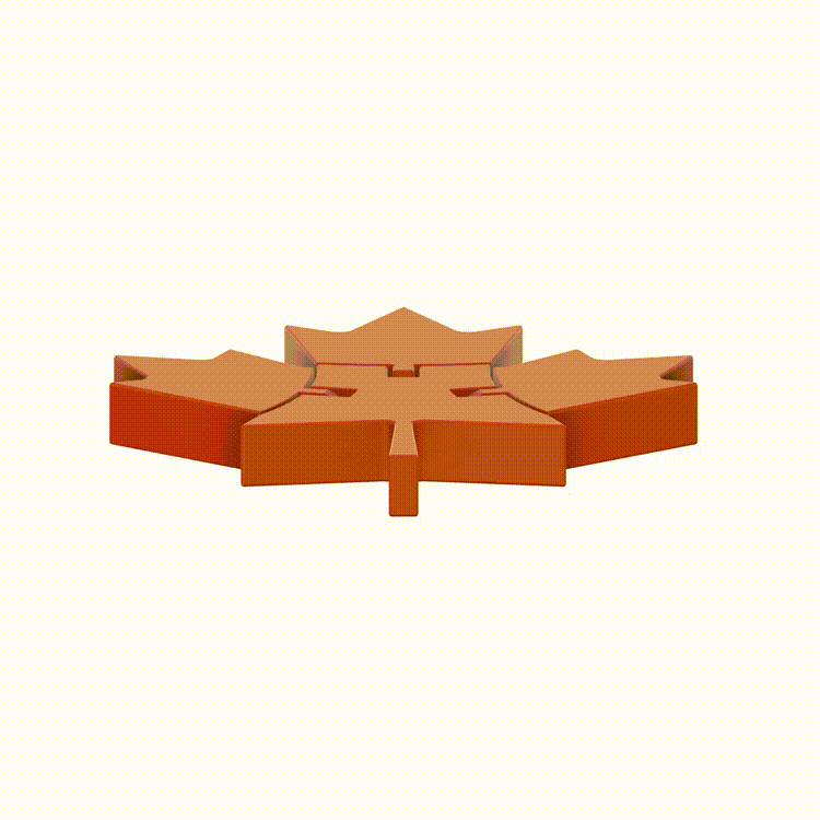 Articulated Canadian Maple Leaf von Form 3D | Kostenloses STL-Modell ...