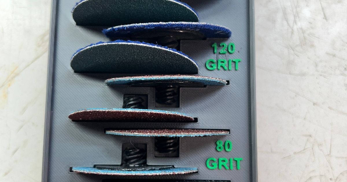 Gridfinity 2 Inch Multi Grit Sanding Disc Holder by BMelani | Download ...