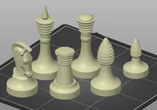 Neobrutal Chessmen by Luis Pacheco | Printables Store