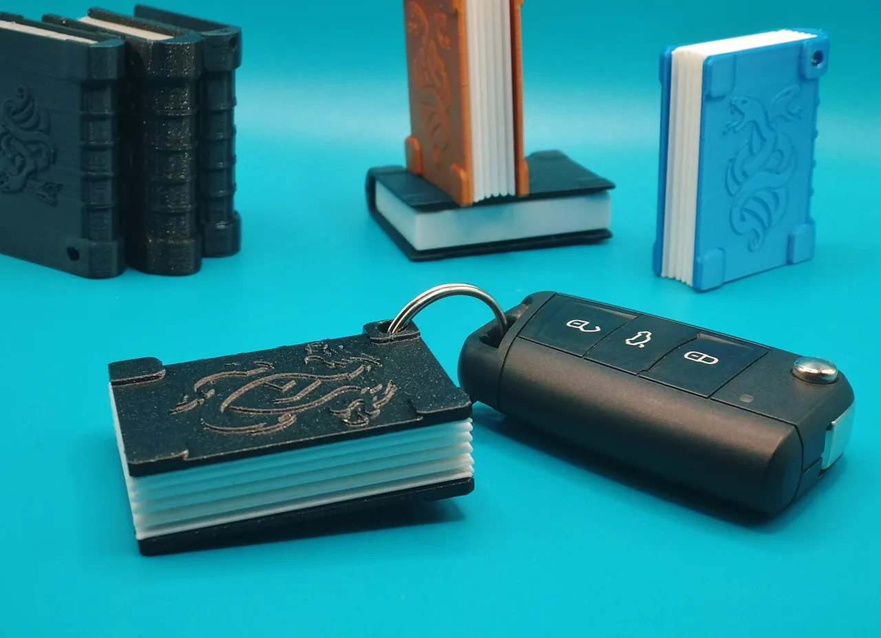 OLD BOOK - keychain by 3D PRINT | Download free STL model | Printables.com
