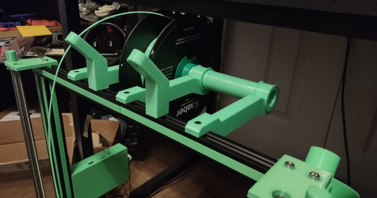 Top Mounted Spool Holder for Aluminum Extruded 3D Printer Frames by ...
