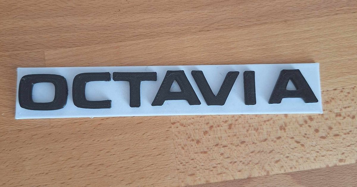 Škoda Octavia logo by Radim Schuster | Download free STL model ...